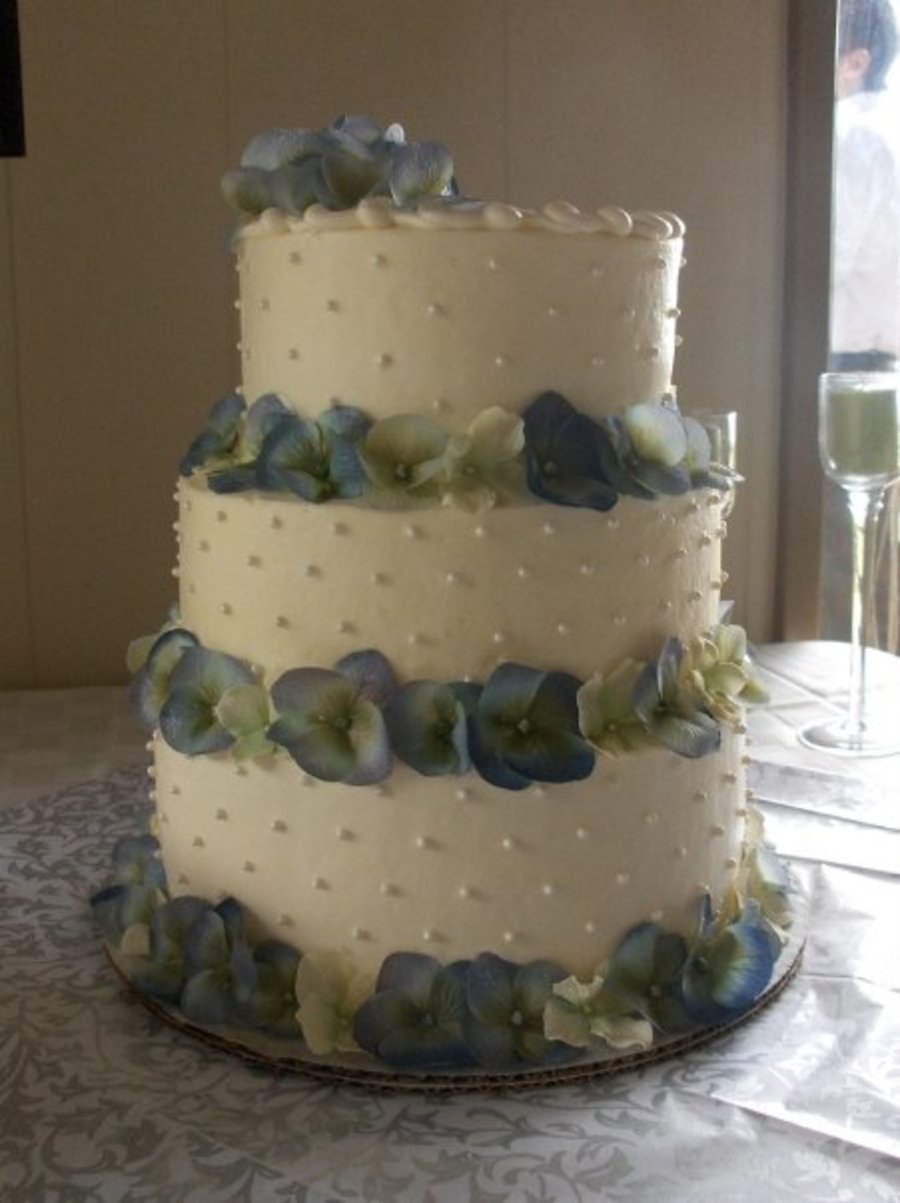 Hydrangea Wedding Cake - CakeCentral.com