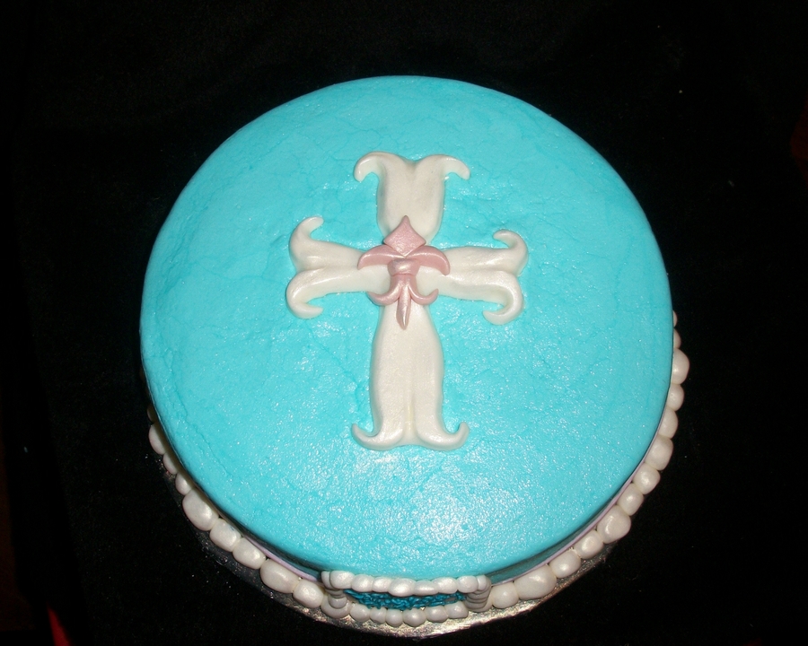 Cross Birthday Cake - CakeCentral.com