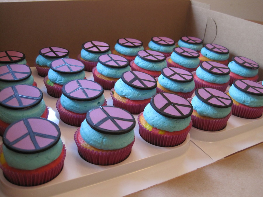Peace Sign Cupcakes - CakeCentral.com