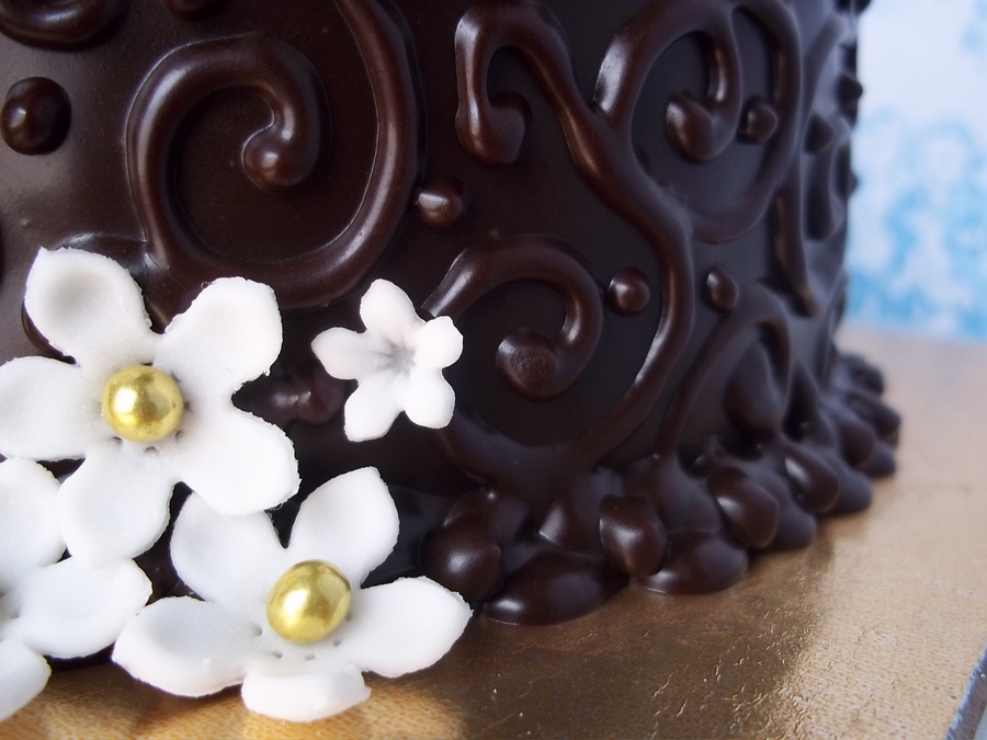 Dark Chocolate Wedding Bells - CakeCentral.com