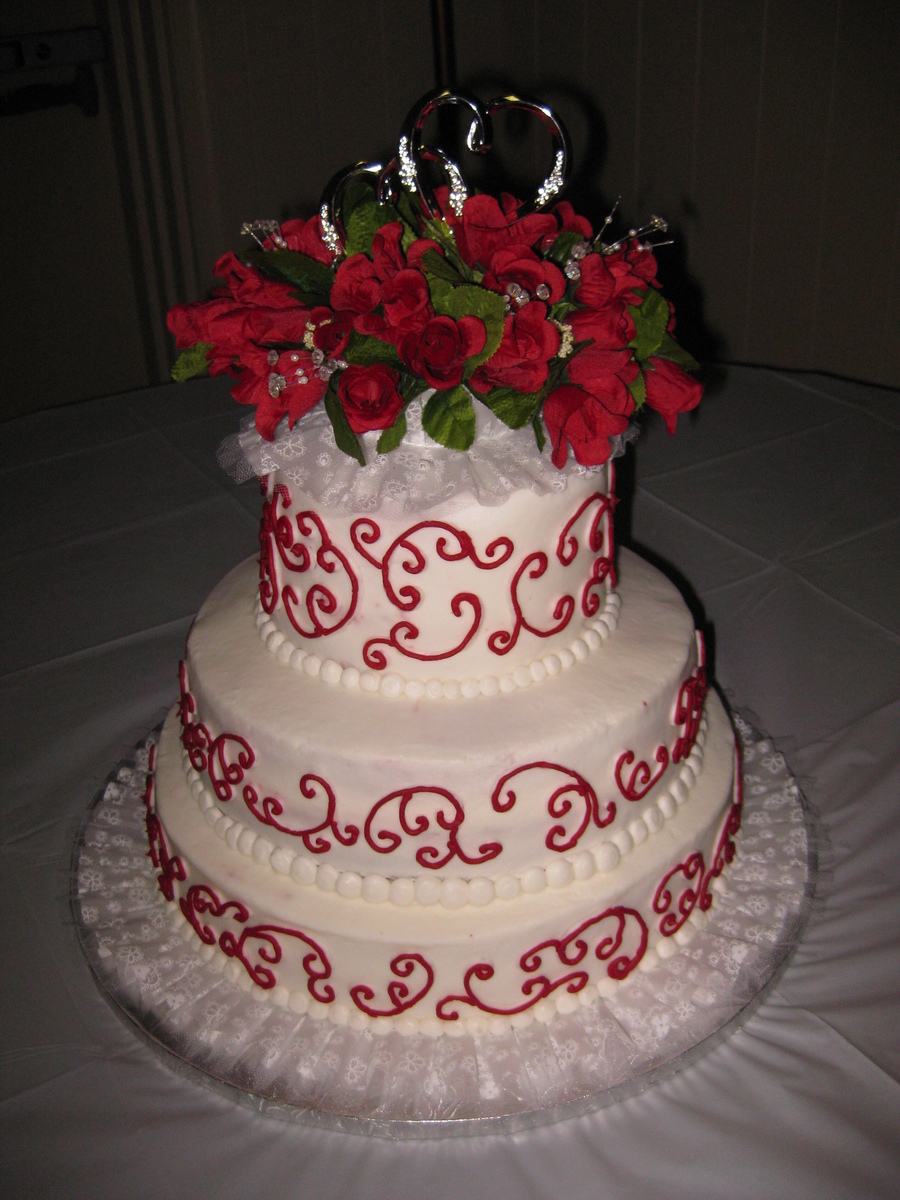 Red Scrolls - CakeCentral.com