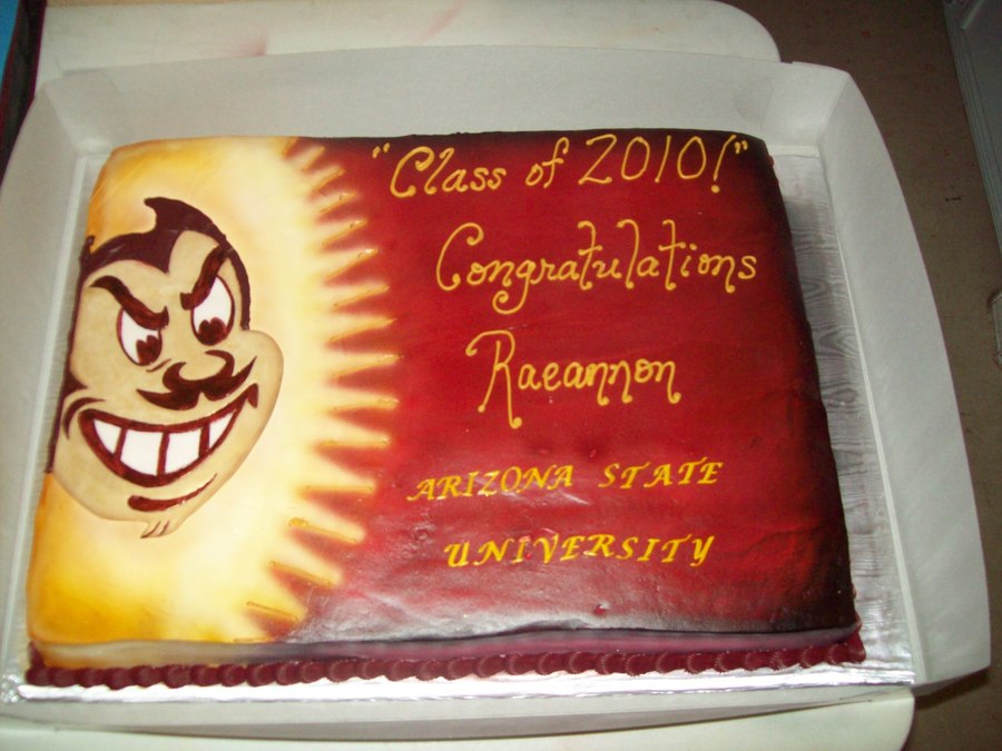 Asu Grad Cake - CakeCentral.com