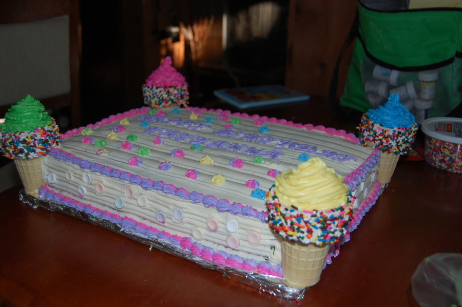 Ice Cream Cake Themed Cake - CakeCentral.com