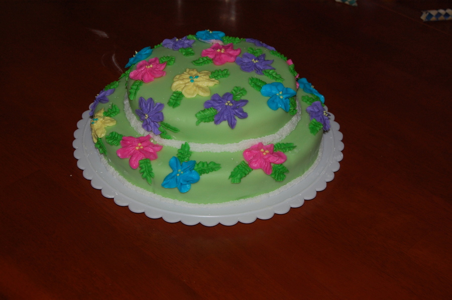 Colorful Flower Cake - CakeCentral.com