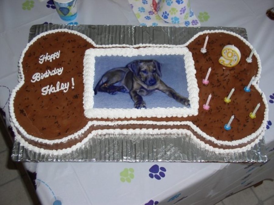 Dog Bone Birthday Cake - CakeCentral.com