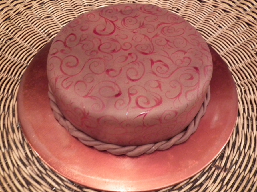 Hand Painted Scrollwork - CakeCentral.com