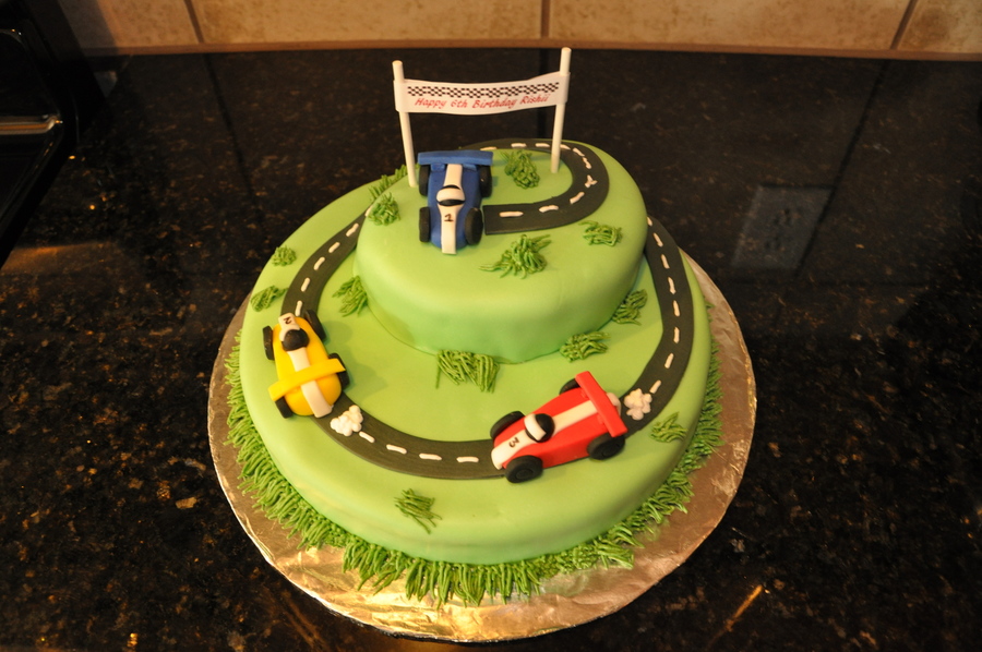 Race Car Track Cake - CakeCentral.com