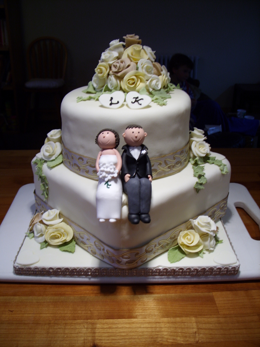 Ivory Wedding Cake - CakeCentral.com