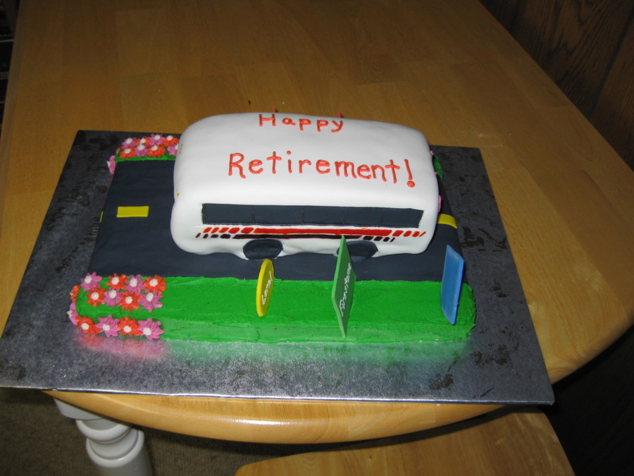 Public Bus Retirement Cake - CakeCentral.com