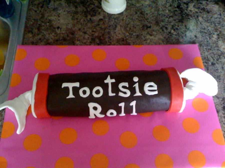 Moms Tootsie Roll Birthday Cake - CakeCentral.com