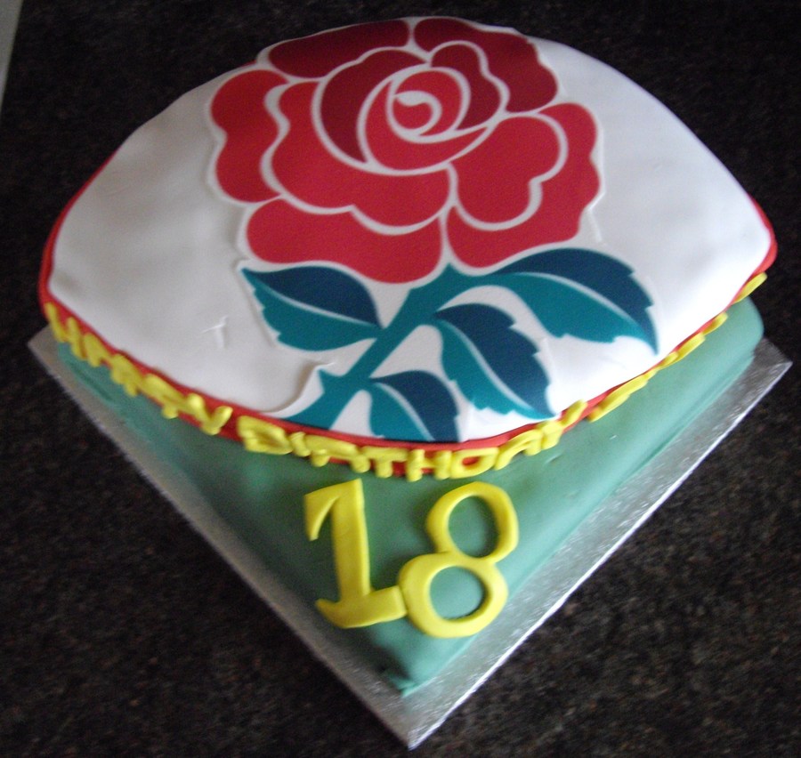 England Rugby Birthday Cake - CakeCentral.com