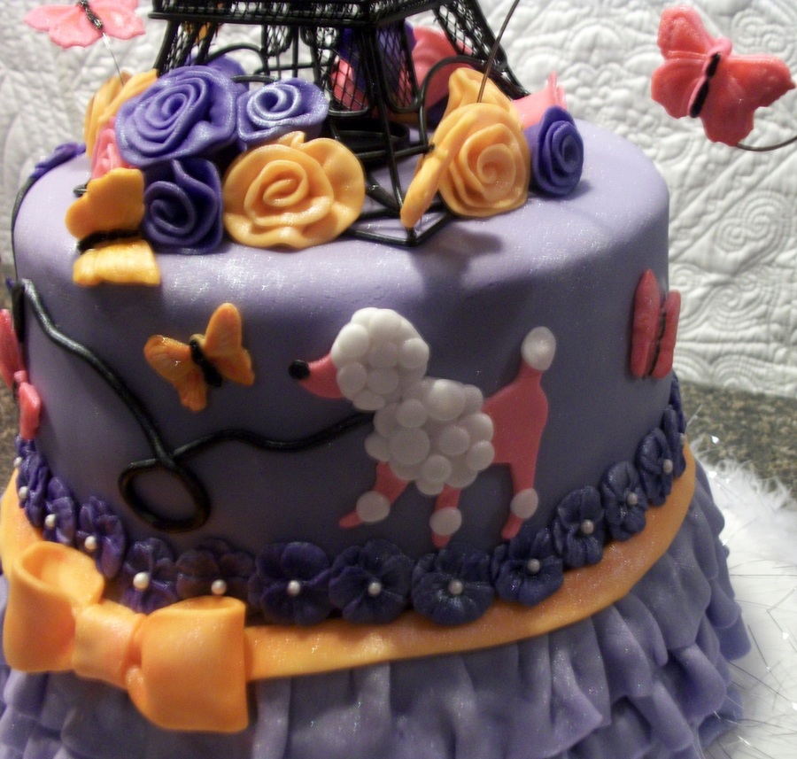 Fancy Nancy Paris Cake - CakeCentral.com