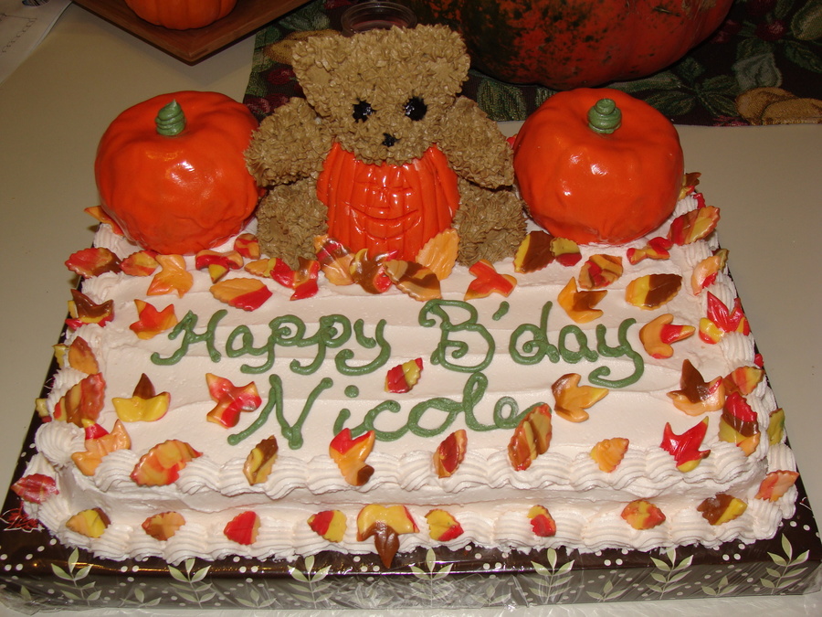 October Birthday Cake - CakeCentral.com