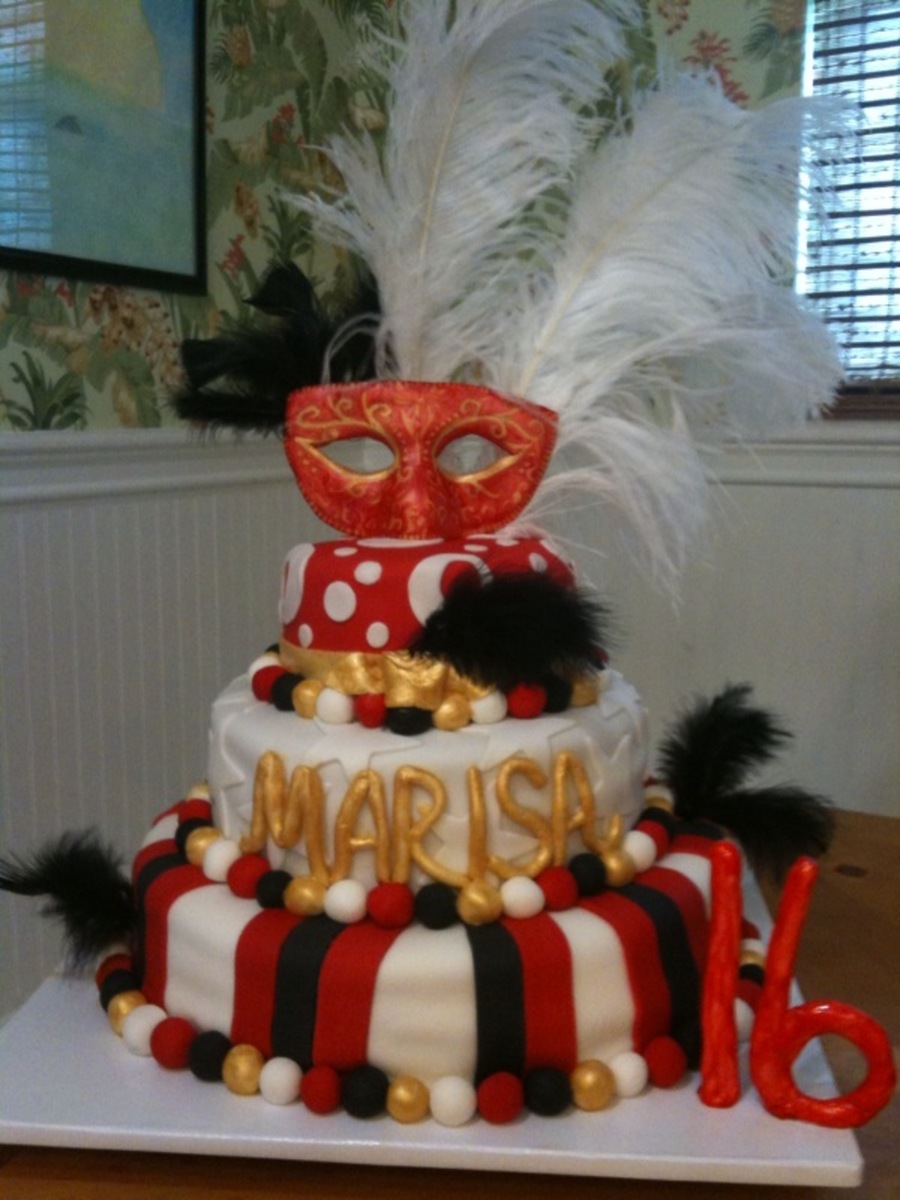 Masquerade Ball Cake - CakeCentral.com