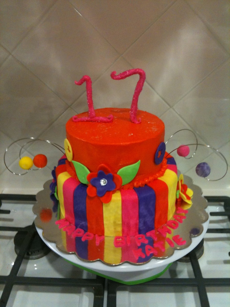 Katies 17Th Birthday Cake - CakeCentral.com