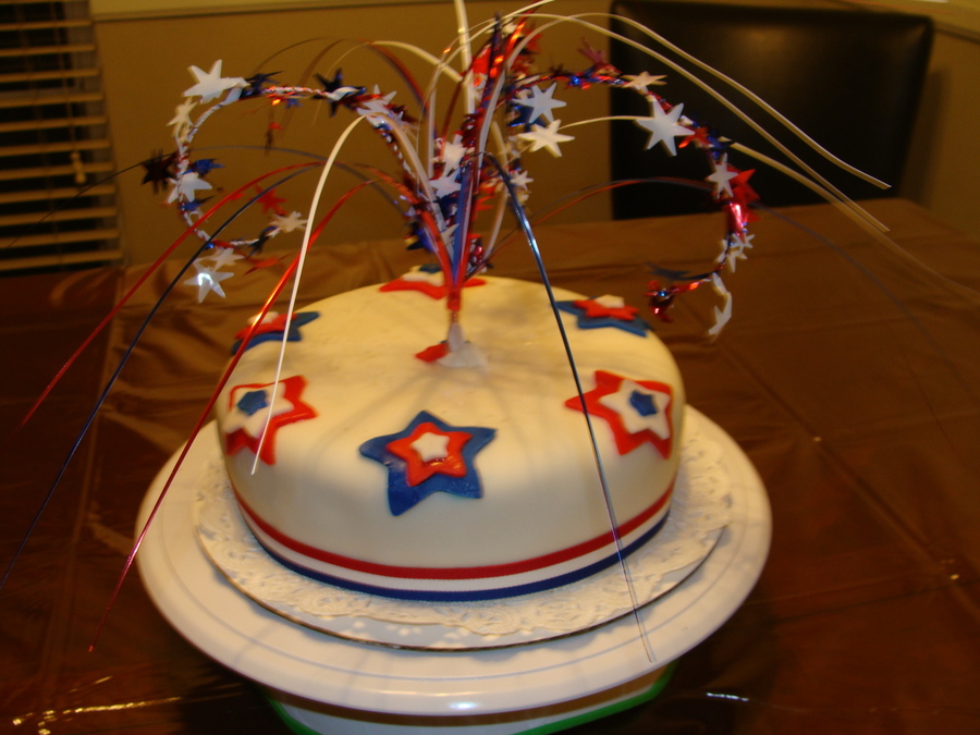 Fondant Fireworks 4Th Of July - CakeCentral.com