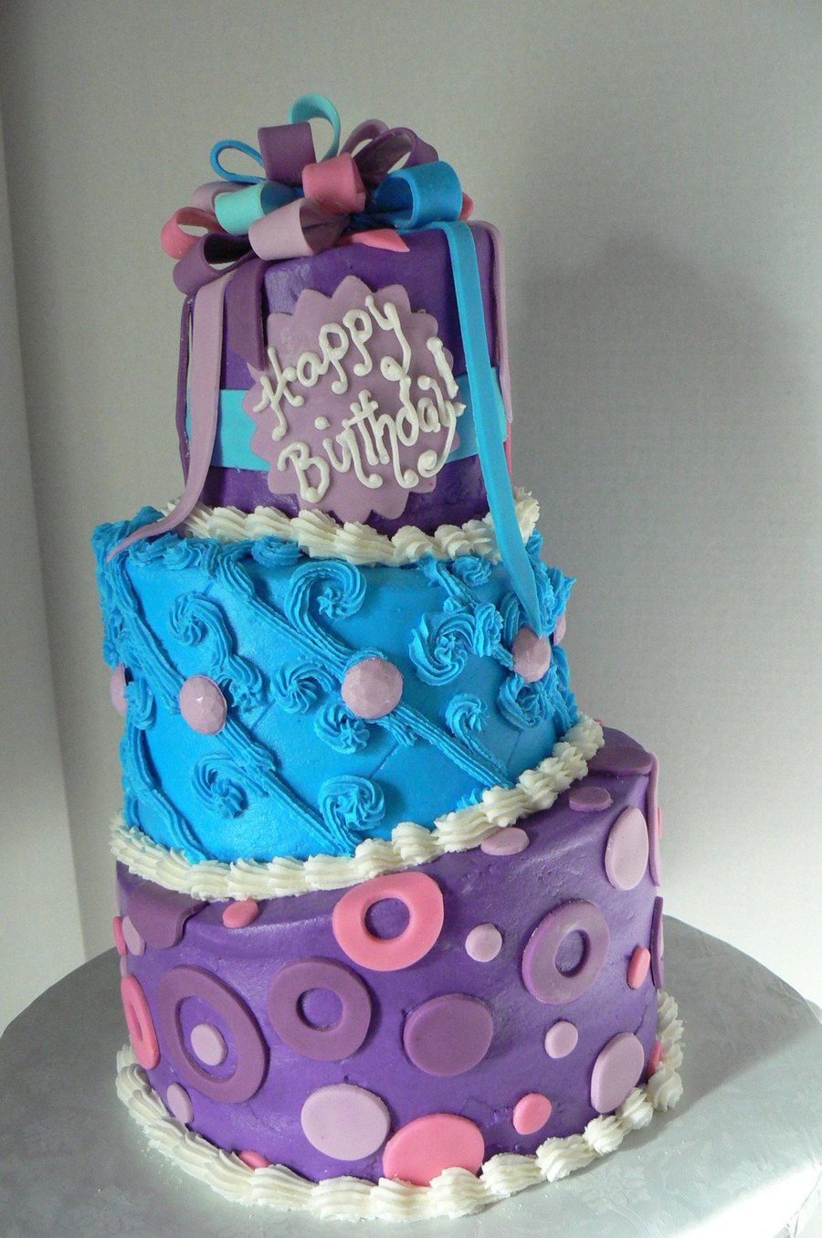 Topsy Turvy Birthday Cake - CakeCentral.com