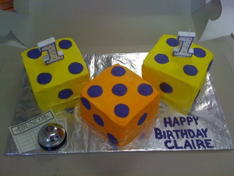 Bunco Birthday Cake - CakeCentral.com