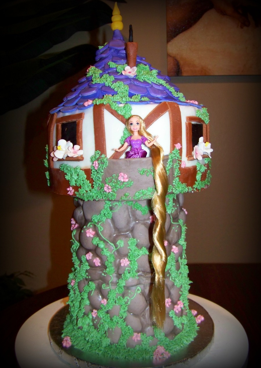 Tangled Tower Cake - CakeCentral.com