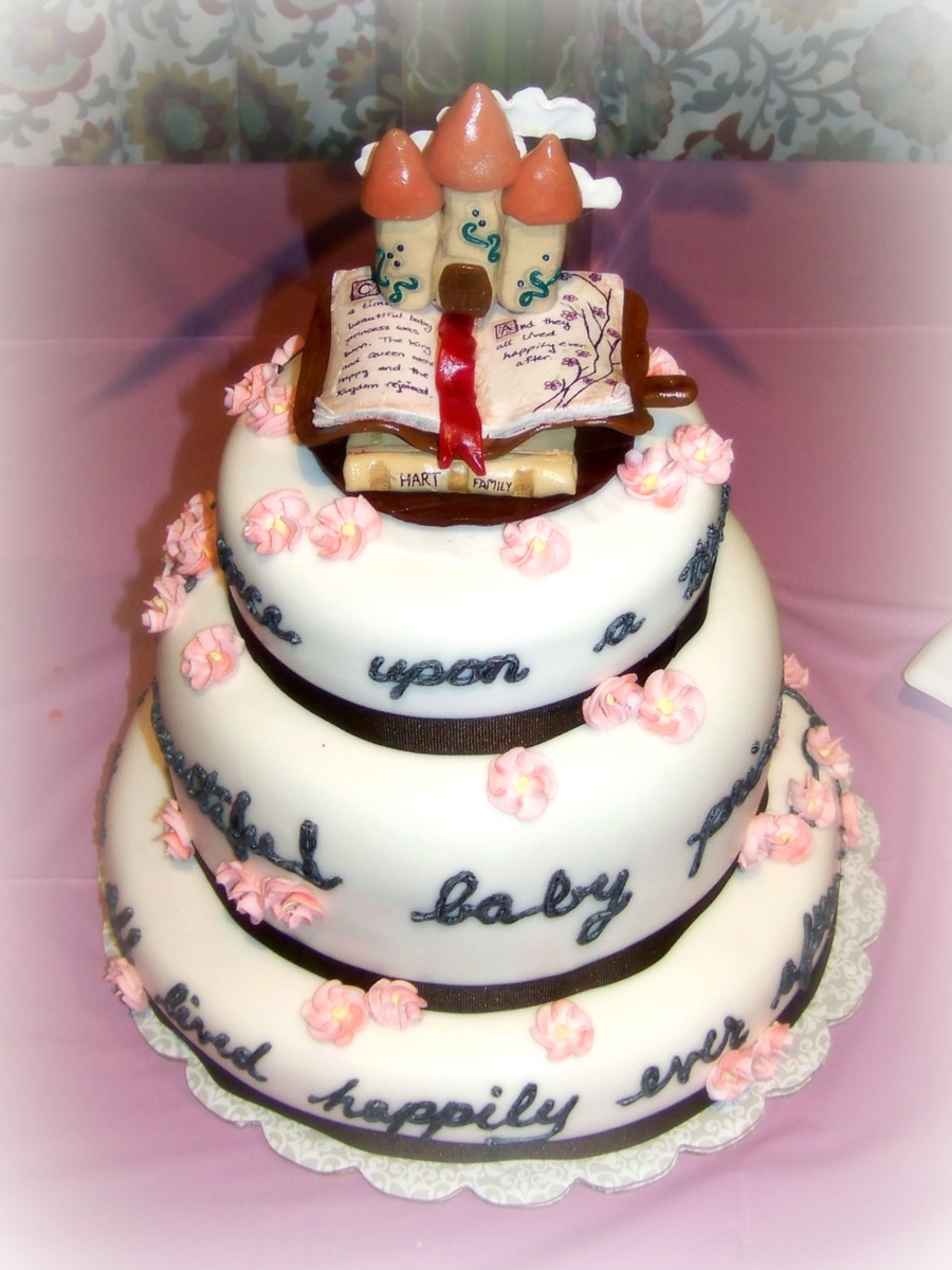 Book Themed Baby Shower Cake - CakeCentral.com