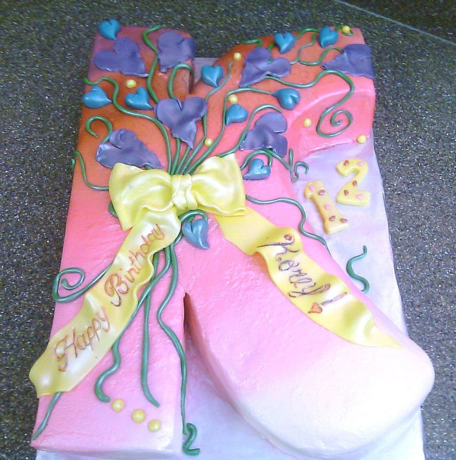 K Shaped Sheet Cake - CakeCentral.com