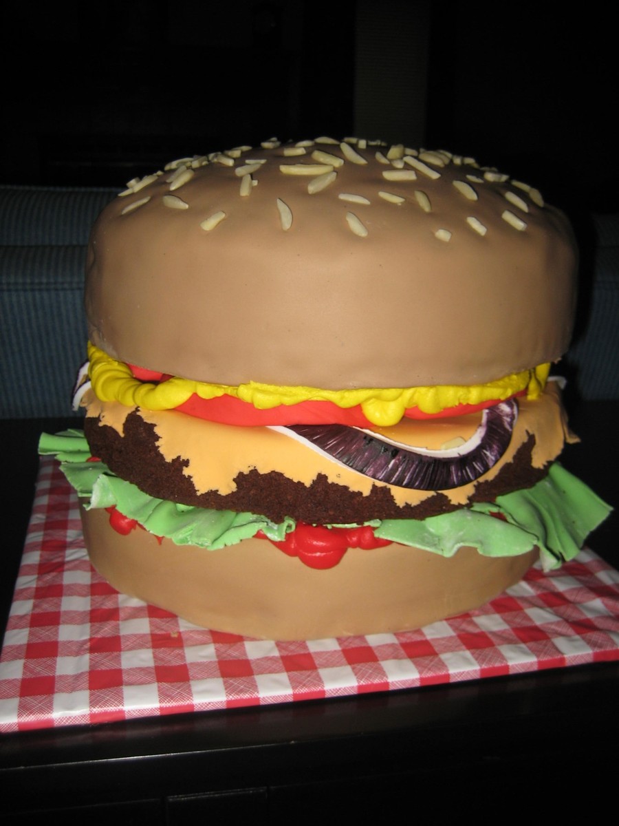 Cheeseburger Cake - CakeCentral.com