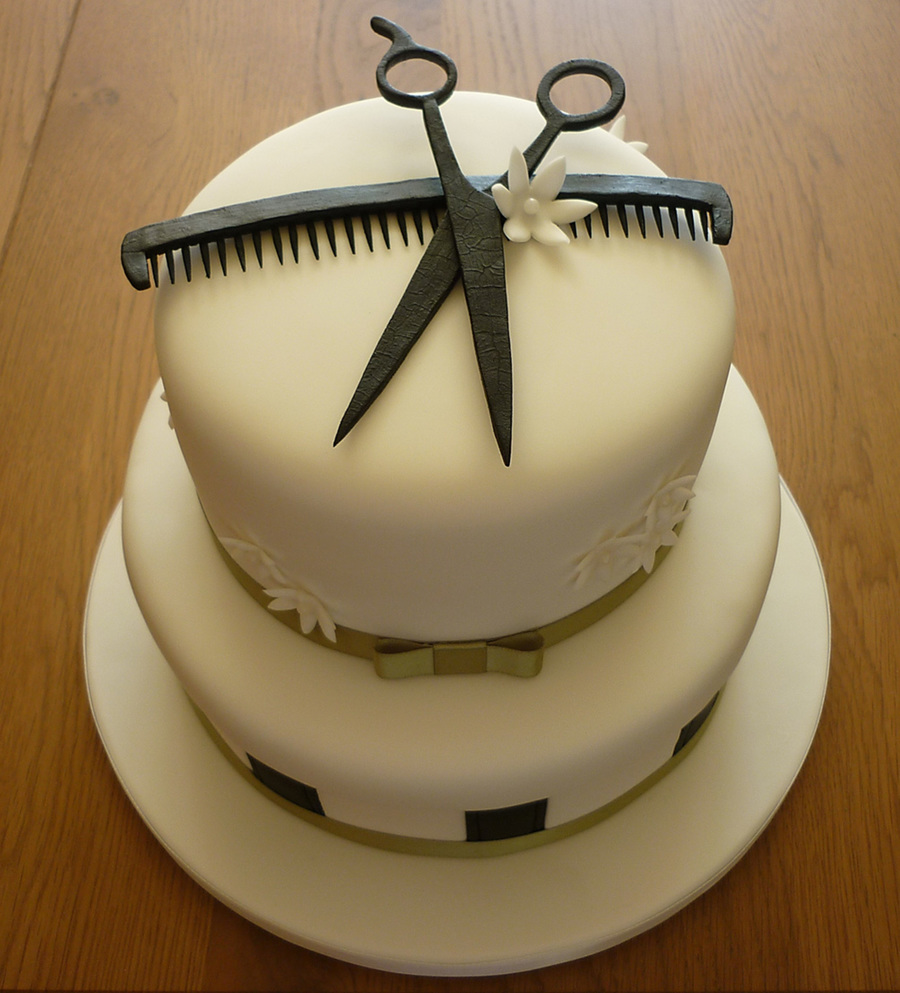 Hairdresser Theme Cake - CakeCentral.com