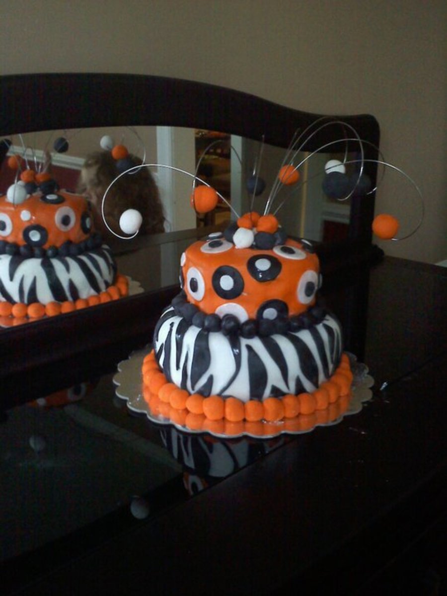 Zebra And Polk-A-Dot Cake - CakeCentral.com