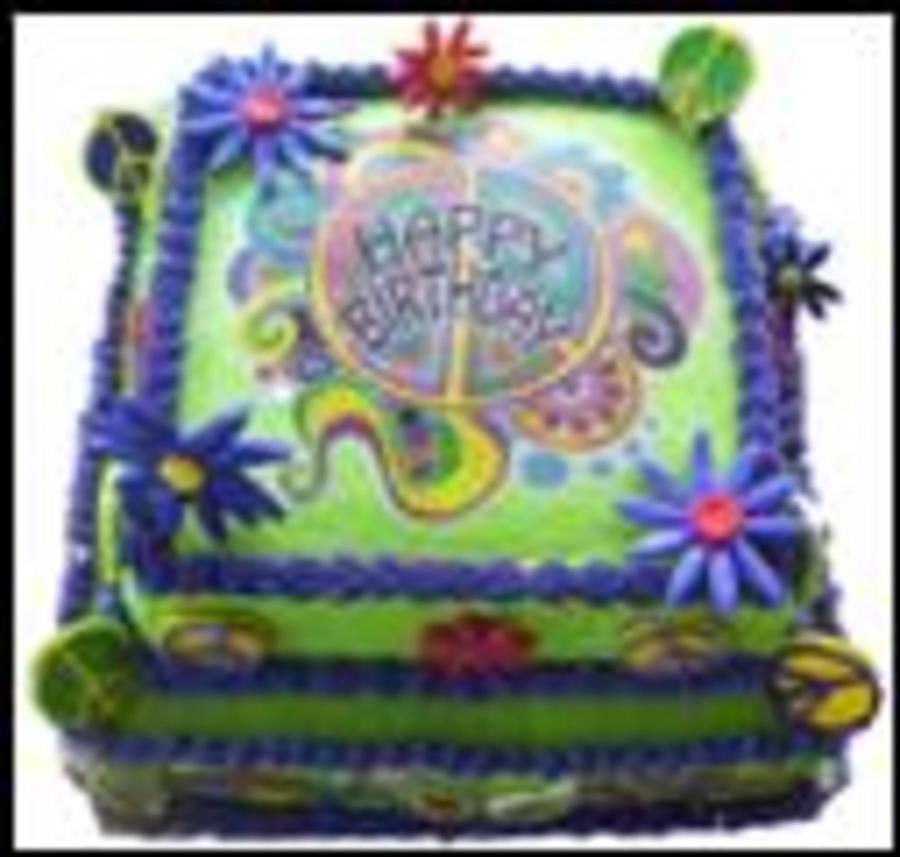 Groovy Birthday Cake - CakeCentral.com