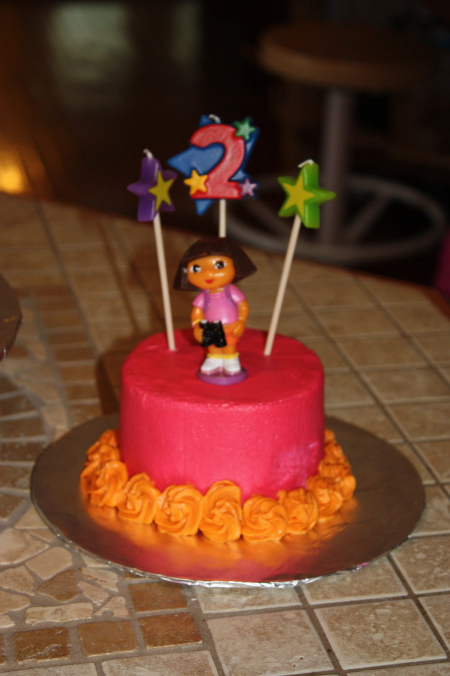 Dora The Explorer Cake With Matching Smash Cake - CakeCentral.com