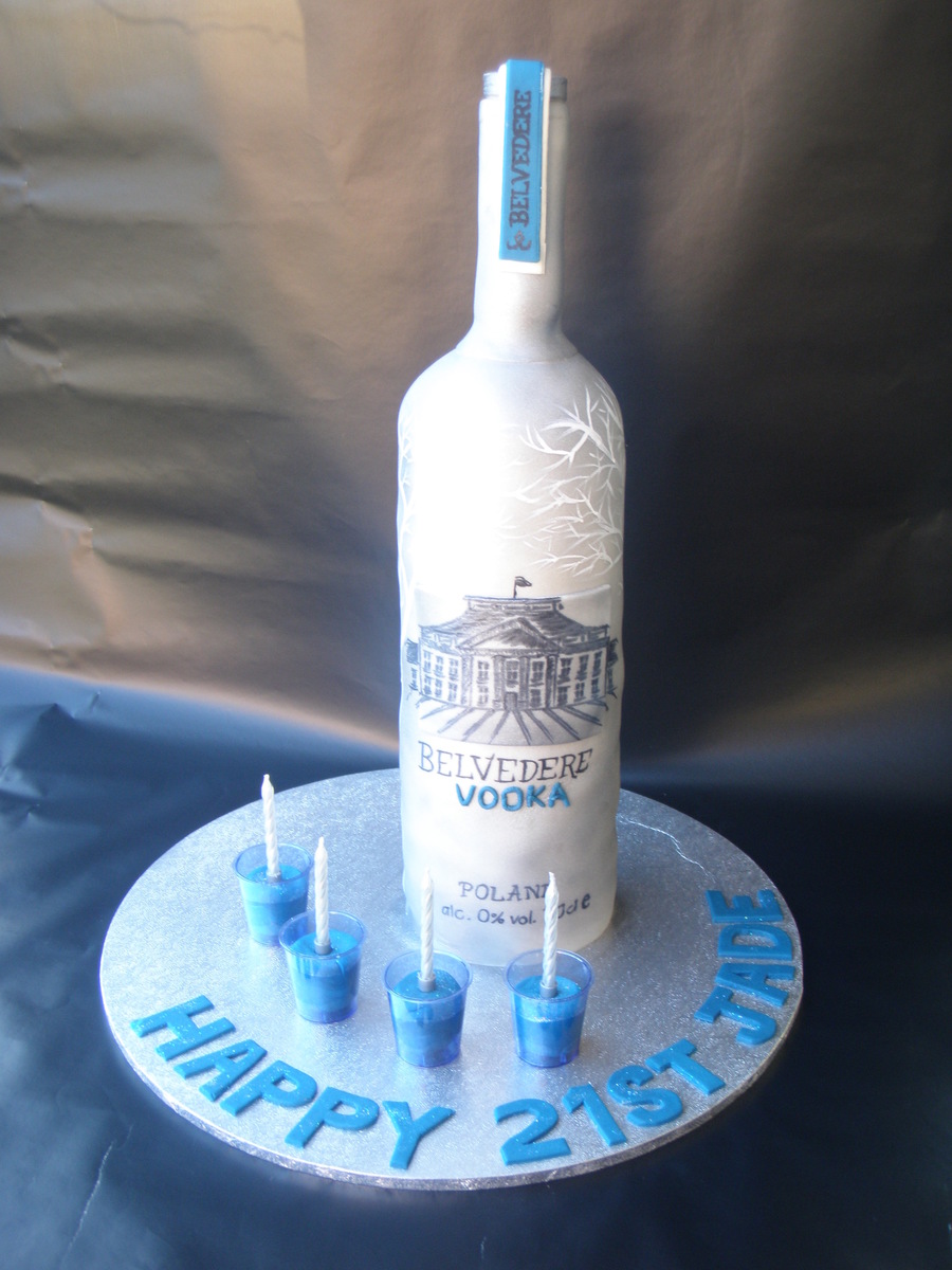 Belvedere Vodka Bottle Cake - CakeCentral.com