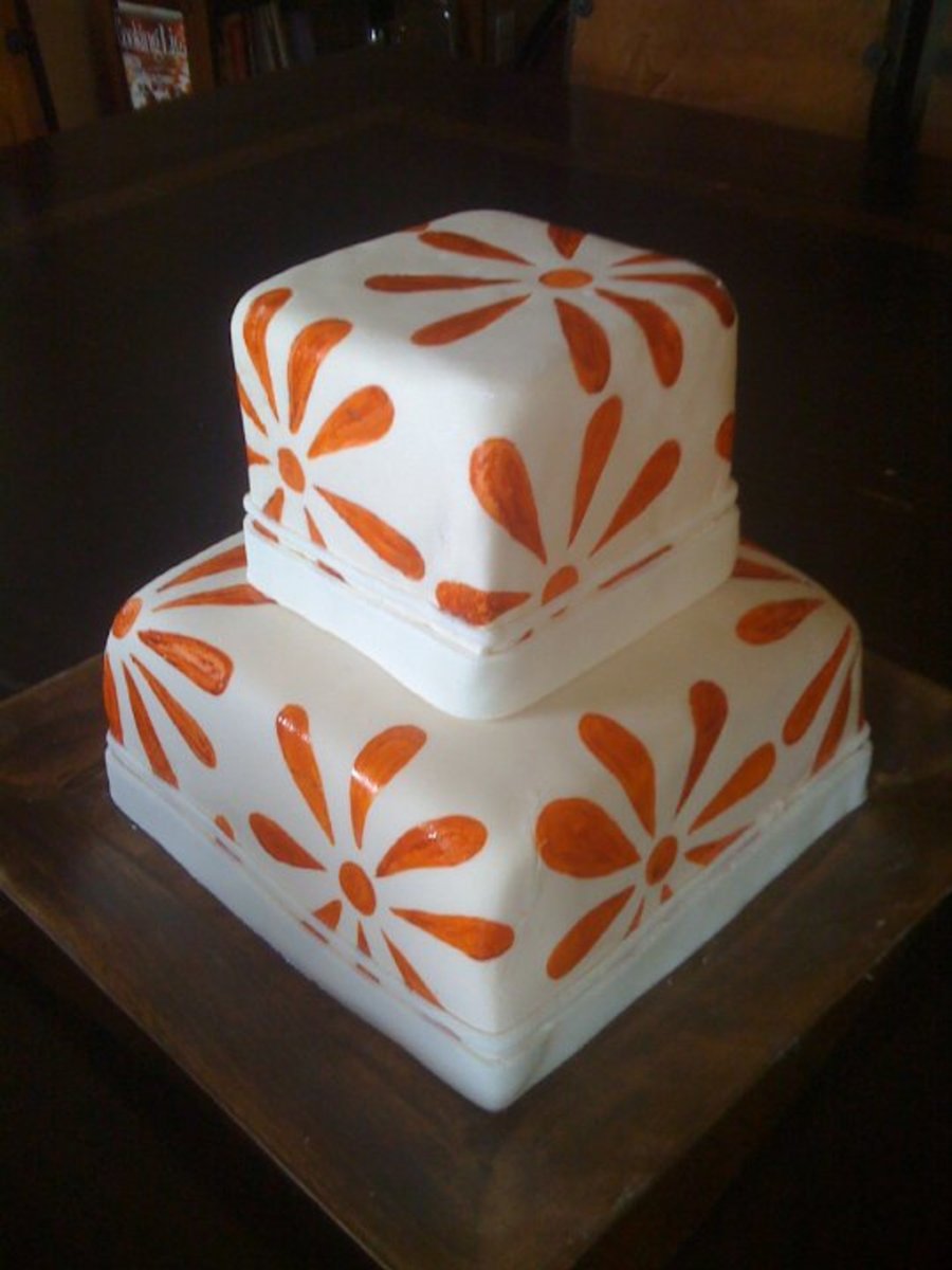 Orange Flowers Cake - CakeCentral.com