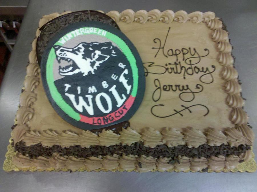 Timber Wolf Tobacco 1/2 Sheet Chocolate Buttercream Flip - CakeCentral.com