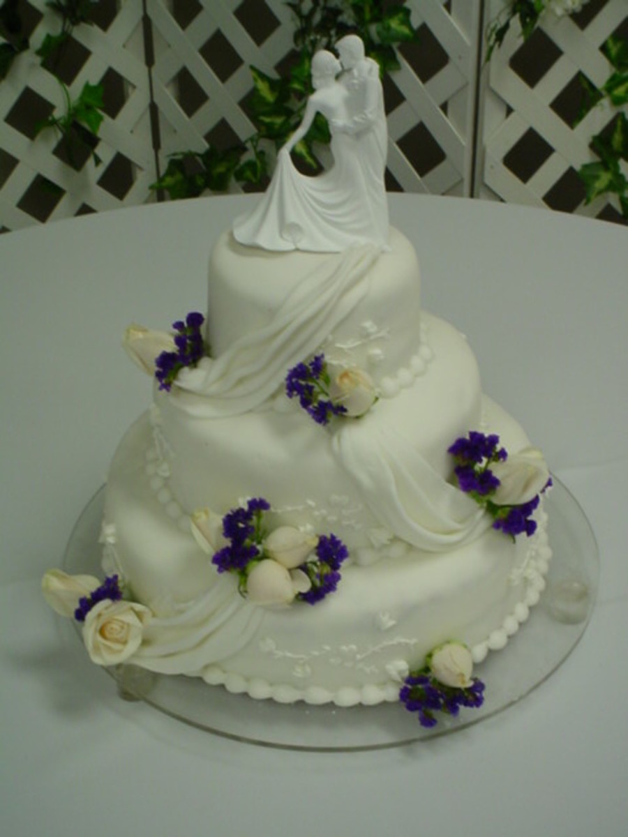 Draped Wedding Cake - CakeCentral.com