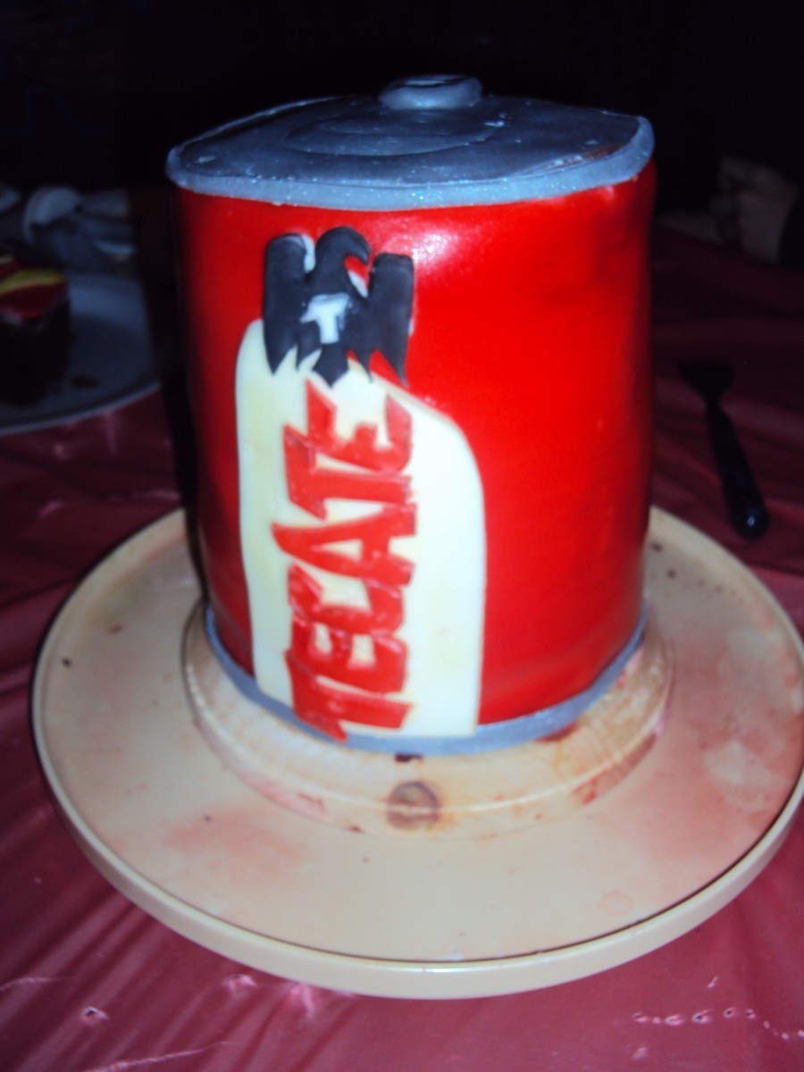 Tecate Beer Can Cake - CakeCentral.com