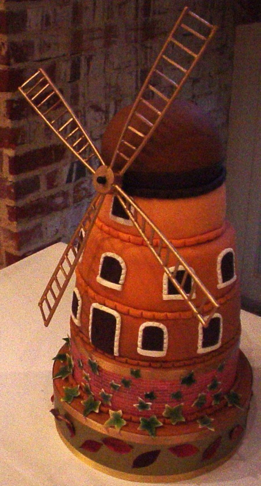 Windmill Wedding Cake - CakeCentral.com