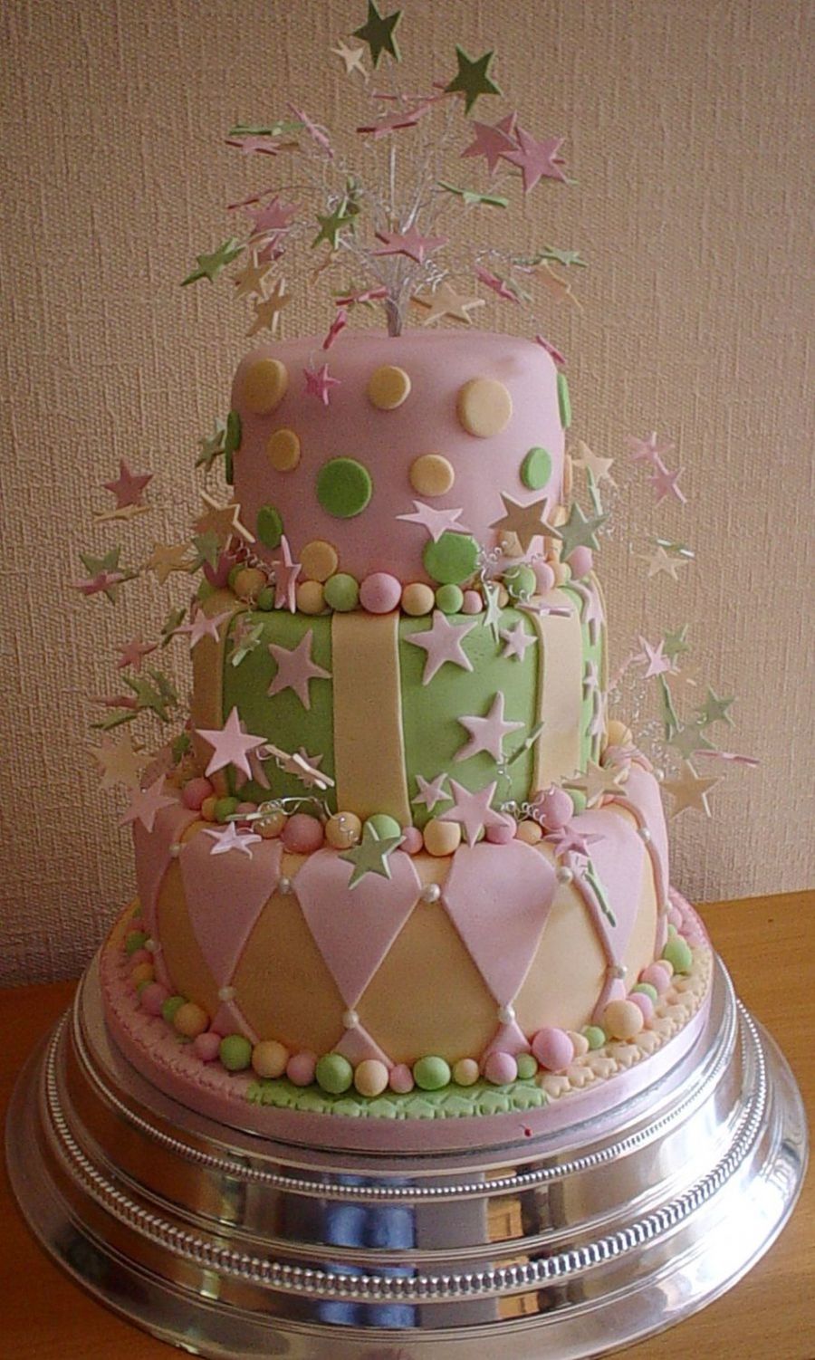 Harlequin Wedding Cake - CakeCentral.com