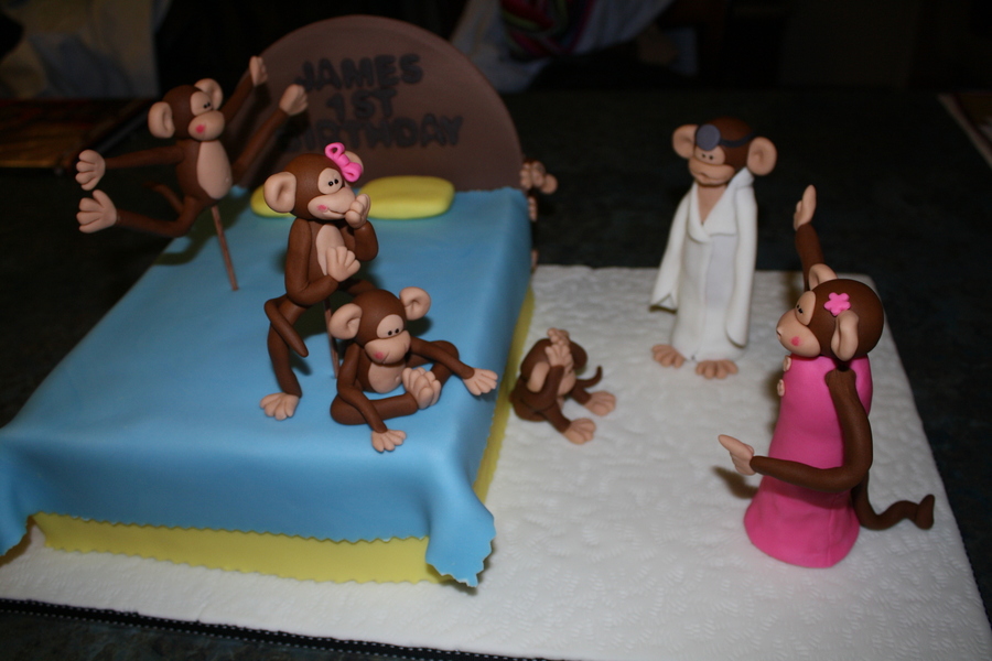 Monkeys Jumping On The Bed - CakeCentral.com