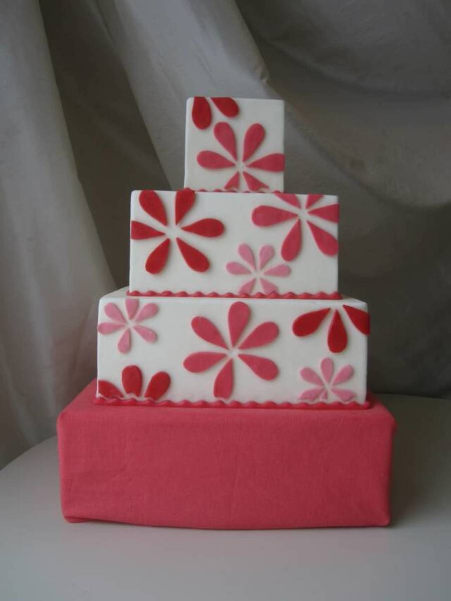 Fuschia Blooms Cake - CakeCentral.com