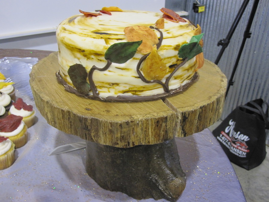 Tree And Leaves Fall Wedding Cake - CakeCentral.com