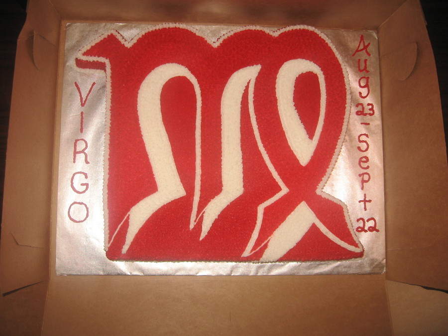 Virgo Symbol Cake - CakeCentral.com