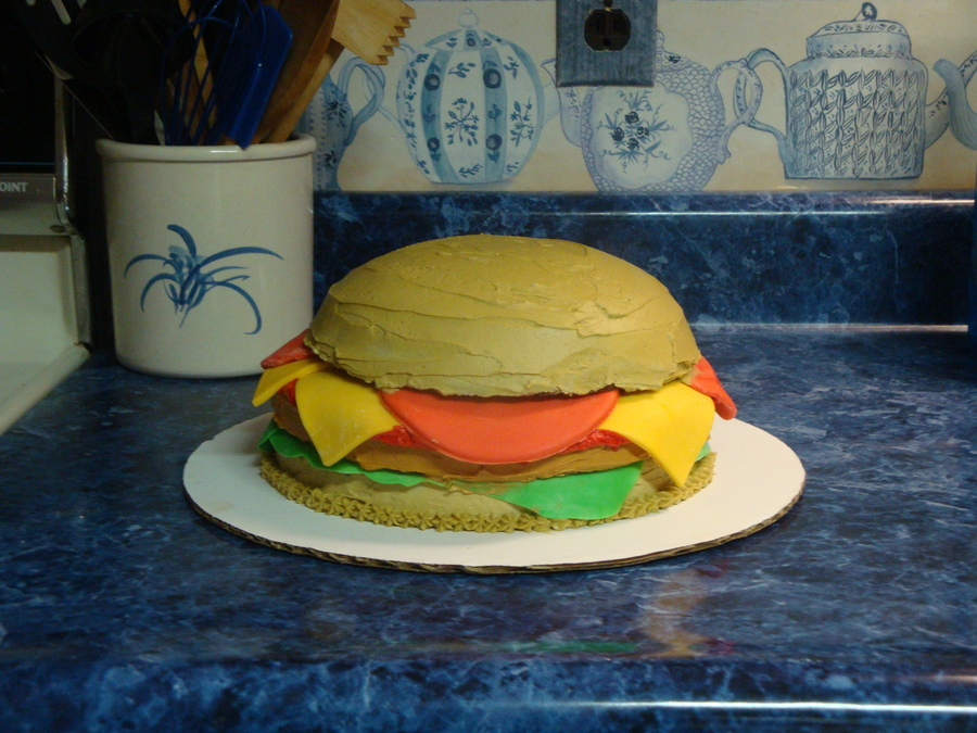 Cheeseburger Cake - CakeCentral.com