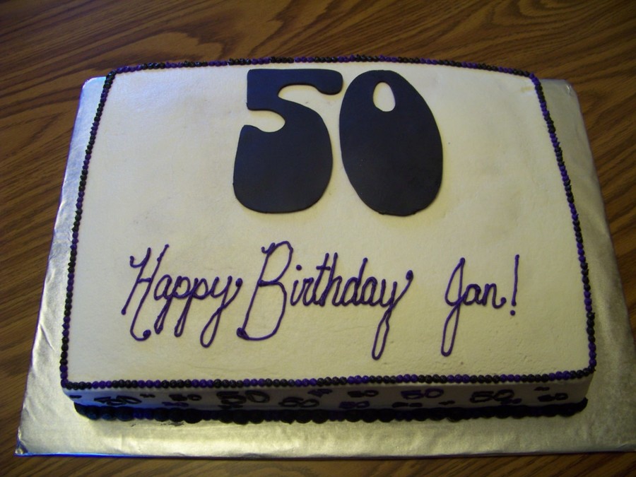 50Th Birthday Sheet Cake - CakeCentral.com