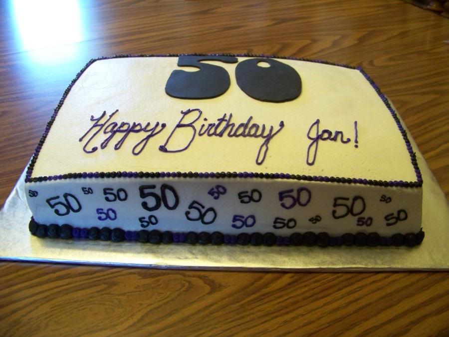50Th Birthday Sheet Cake - CakeCentral.com