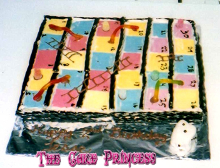 Snakes And Ladders Gameboard Cake - CakeCentral.com