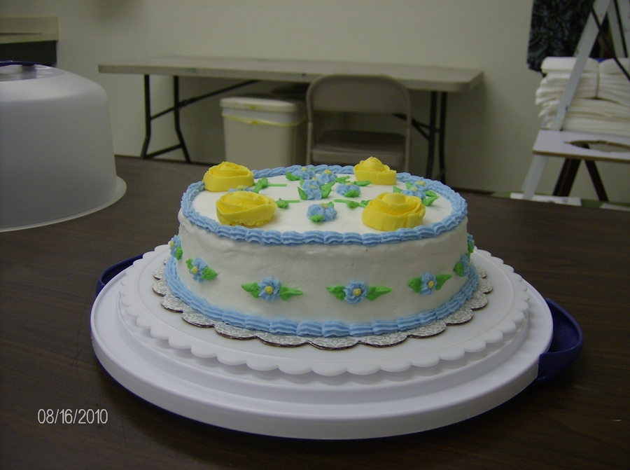 Wilton Basics Course Final Cake - CakeCentral.com