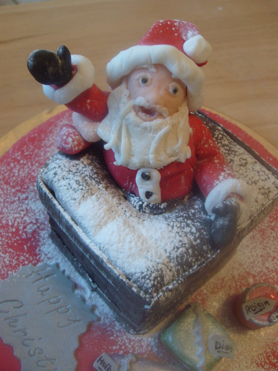 Santa Got Stuck Up The Chimney! - CakeCentral.com