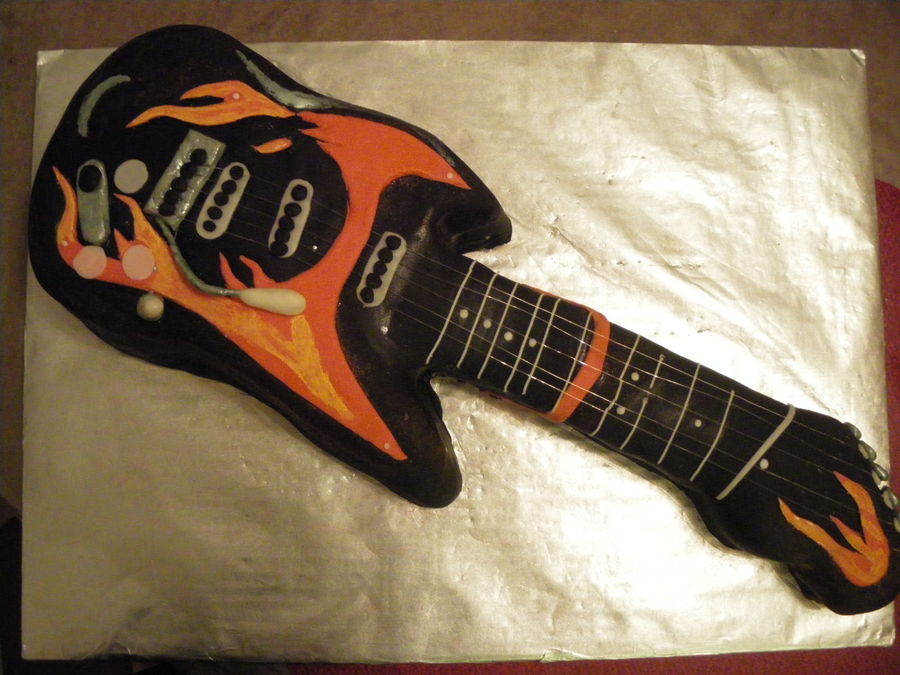 Guitar Cake For A Rocker Friend - CakeCentral.com