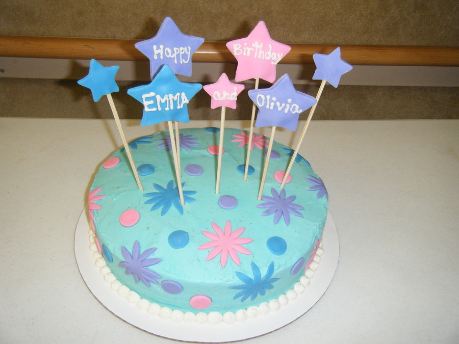 Joined Birthday Party Cake - CakeCentral.com