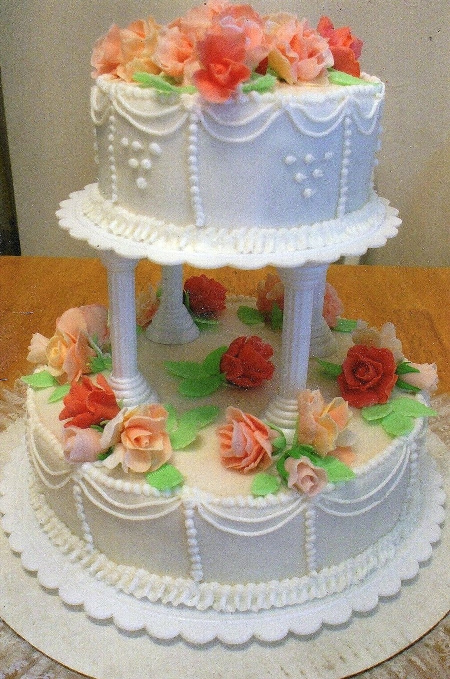 Fondant Tiered Cake - CakeCentral.com